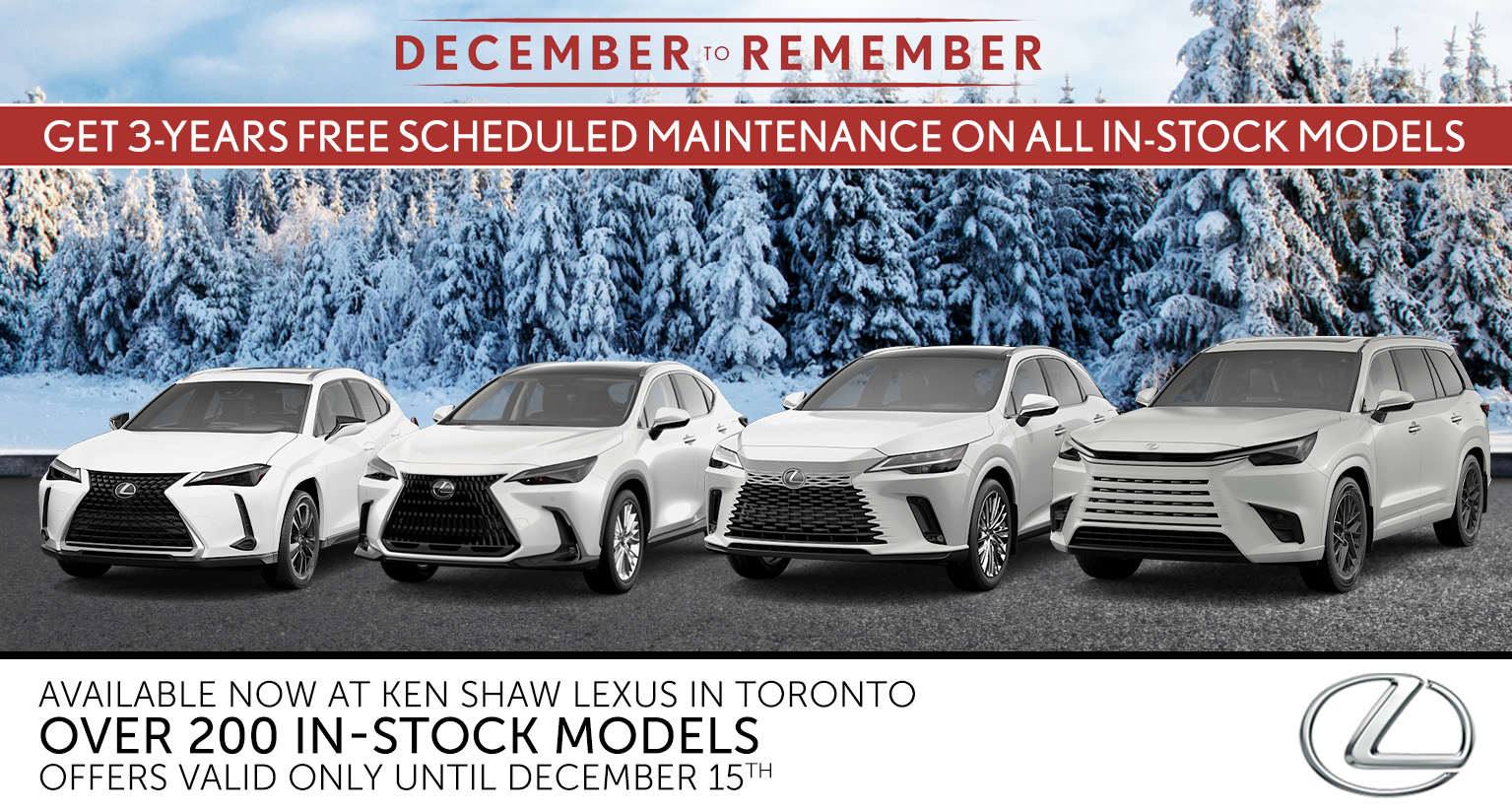 Lexus Specials at Ken Shaw Lexus Toronto Lexus Dealer ON.